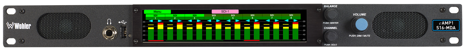 eAMP1-S16-MDA: 16-Channel Baseband Audio Monitor