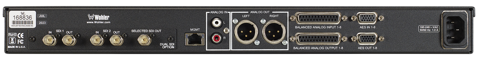 eAMP1-S8-2MDA: Dual 3G-SDI AES3 & Analog Audio Monitor