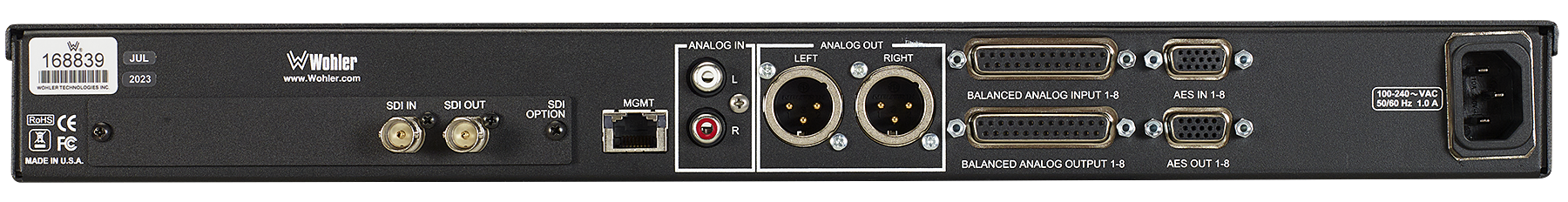 eAMP1-S8-MDA: Dual 3G-SDI AES3 & Analog Audio Monitor
