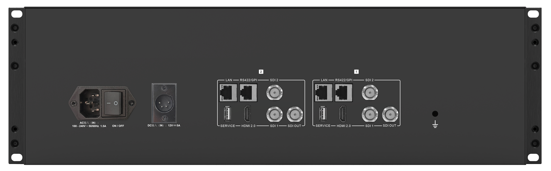 vMON-3280-4K: Dual 8-Inch 12G-SDI LCD Video Monitor