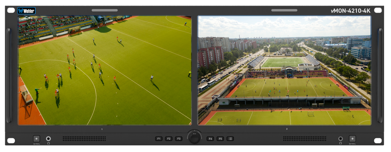 vMON-4210-4K: Dual 10.1-Inch 12G-SDI LCD Video Monitor